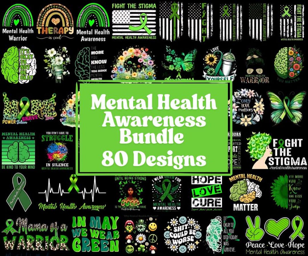 Mental Health Awareness Bundle Png, Mental Health Png, Mental Health ...