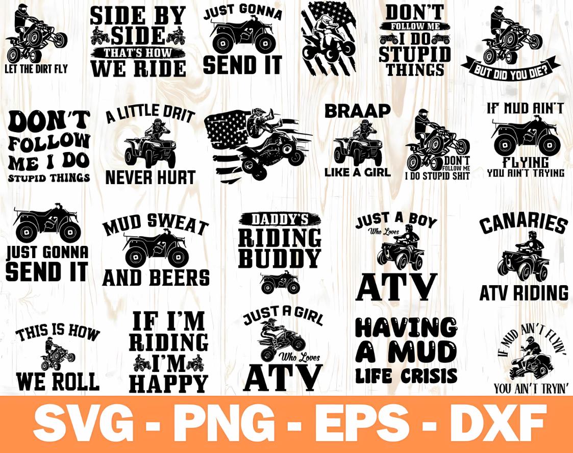 ATV SVG Bundle, Quad Svg Bundle, Atv Svg, Quad Cricut, 4 Wheeler Svg ...
