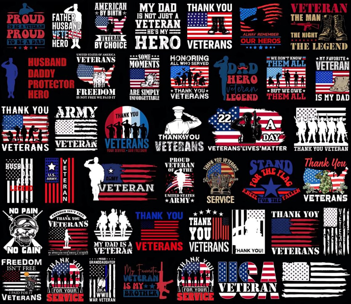 Veterans Day Svg Bundle, Military Designs (50 Svg, Png, Dxf) - Etsy