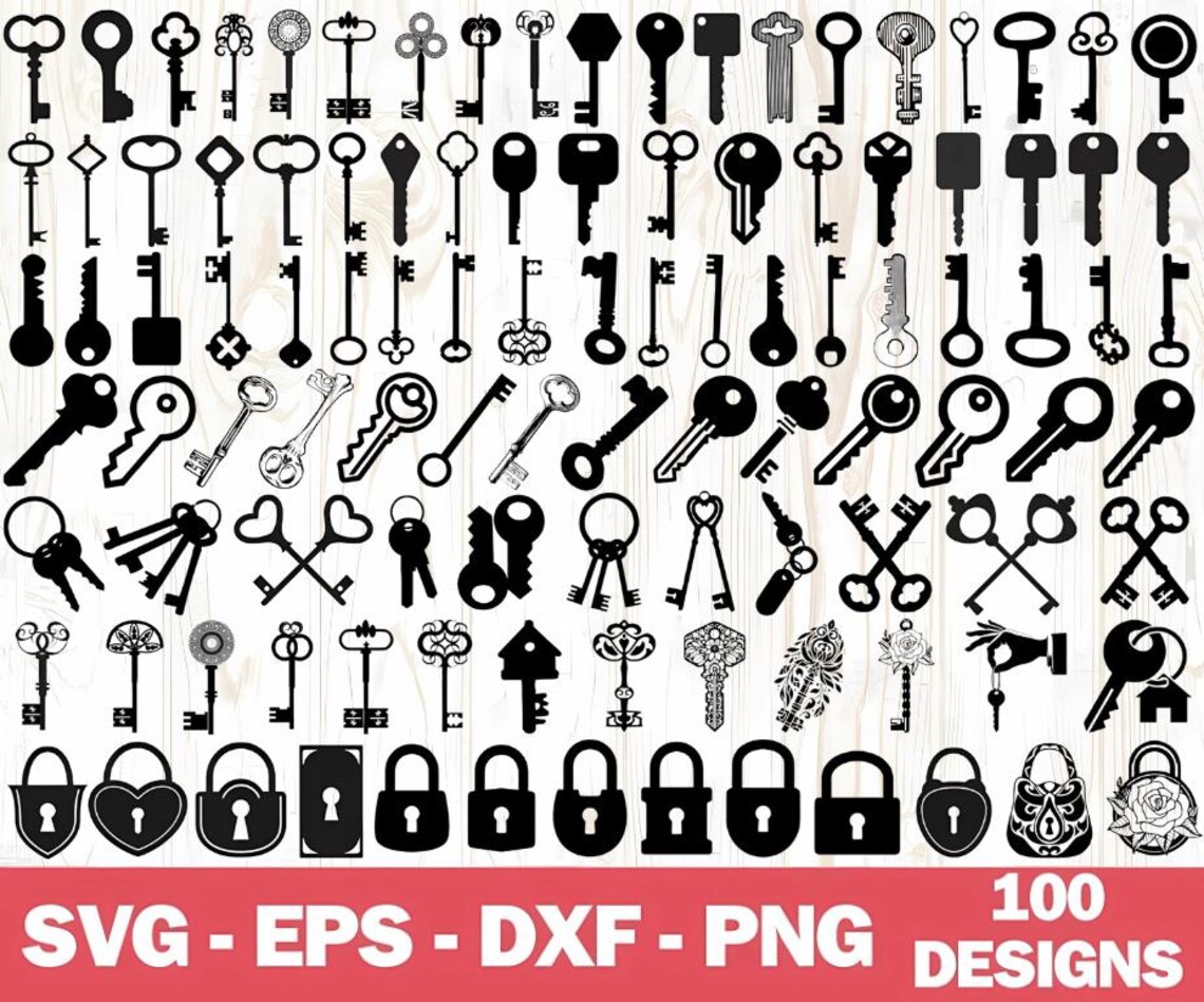 Key SVG, Key Clipart, Keys Svg Bundle, Magic Key Svg, Vintage Key Svg ...
