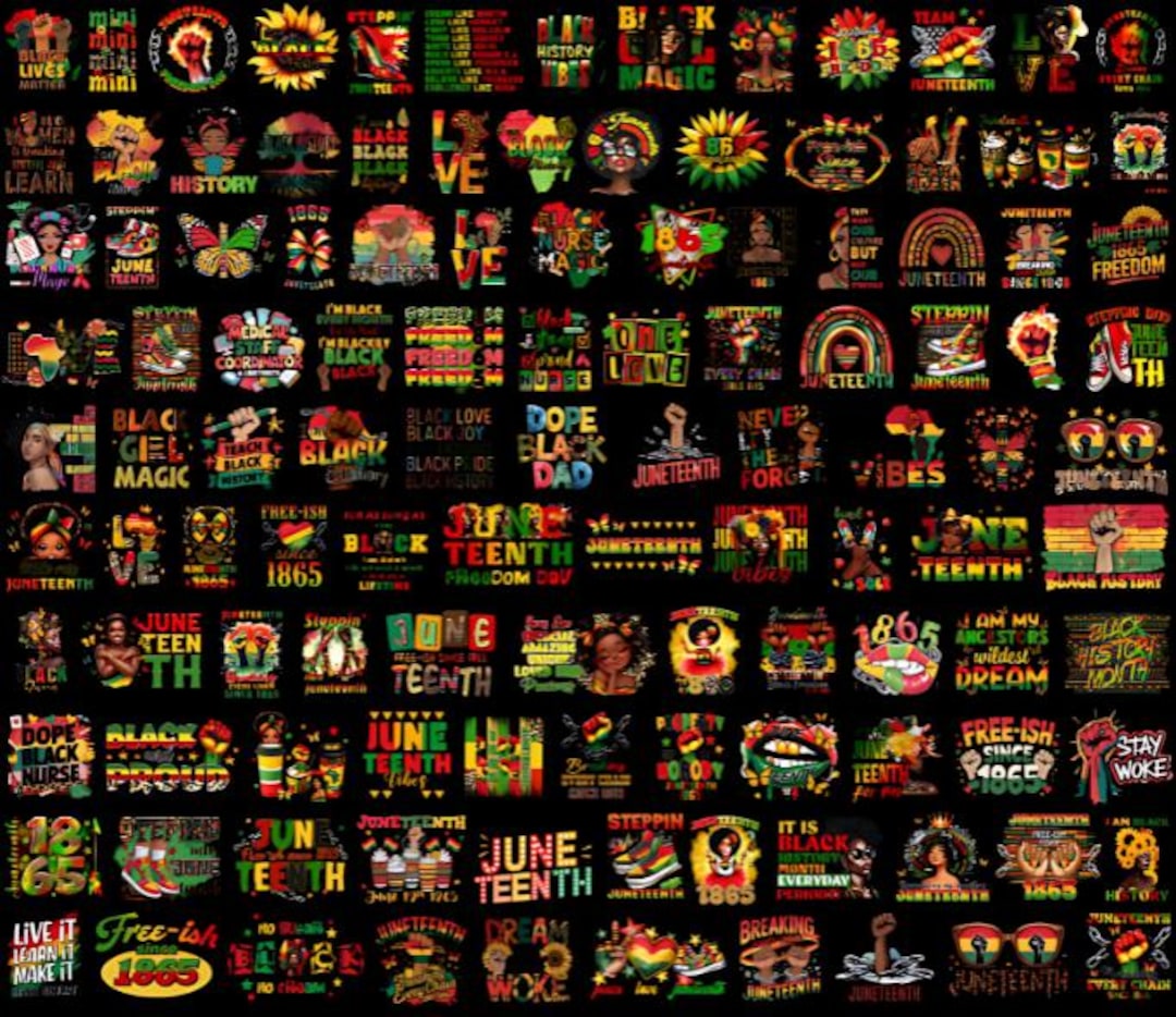 Juneteenth PNG Bundle: Sublimation Designs, Black History (digital ...