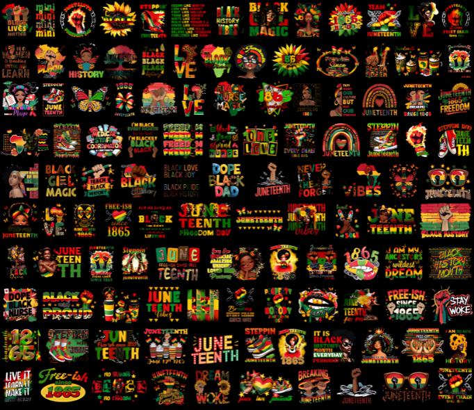 300+ Juneteenth PNG Bundle, Juneteenth Sublimation Png, Free-ish, Black ...