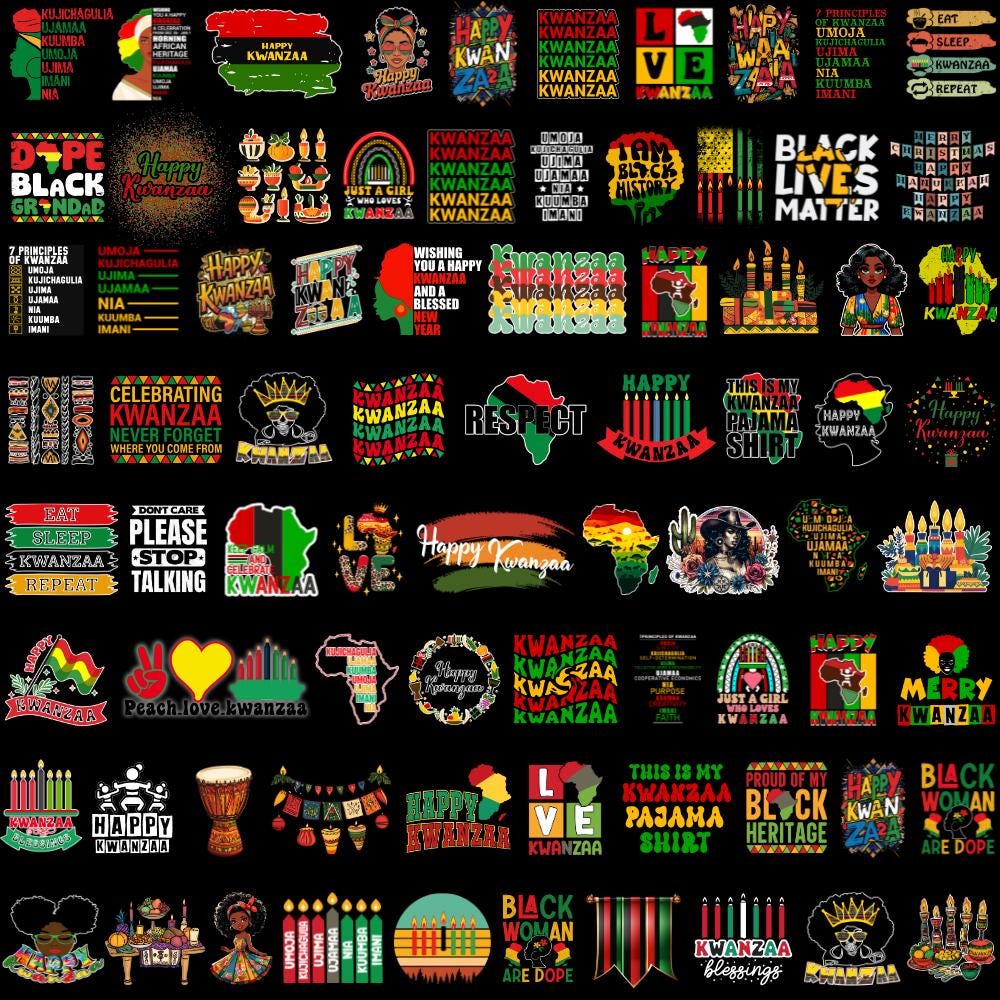 Kwanzaa SVG Bundle: African American Holiday Designs (digital Download ...