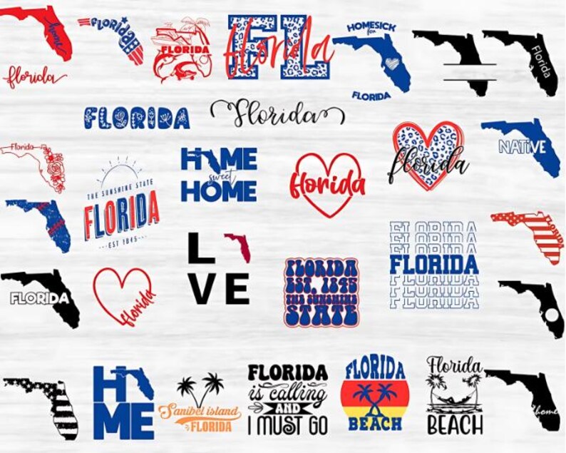 Florida Svg Bundle, Florida Png, Florida Clipart, Florida State Svg ...