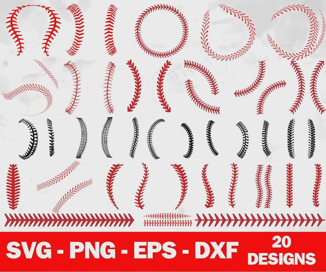 Distressed Baseball Stitches, Baseball Laces Svg, Baseball Stitch Svg ...