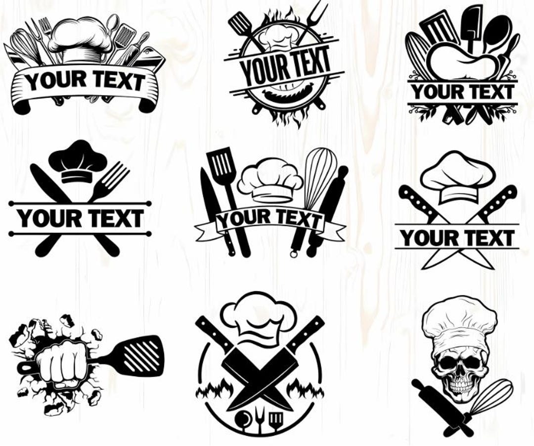 Chef SVG Chef Logo - Chef Svg, Kitchen Svg, Chef Tools Svg, Chef Hat ...