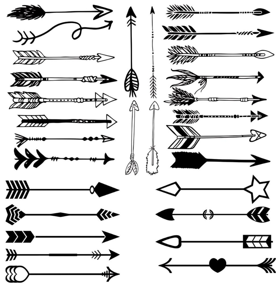 30 Pfeil SVG, Pfeil Clipart, Pfeil Vektor, Digital Plotterdatei ...