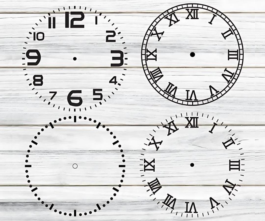 CLOCK FACE SVG Bundle, Clock Face Clipart, Clock Face Svg for Cricut ...