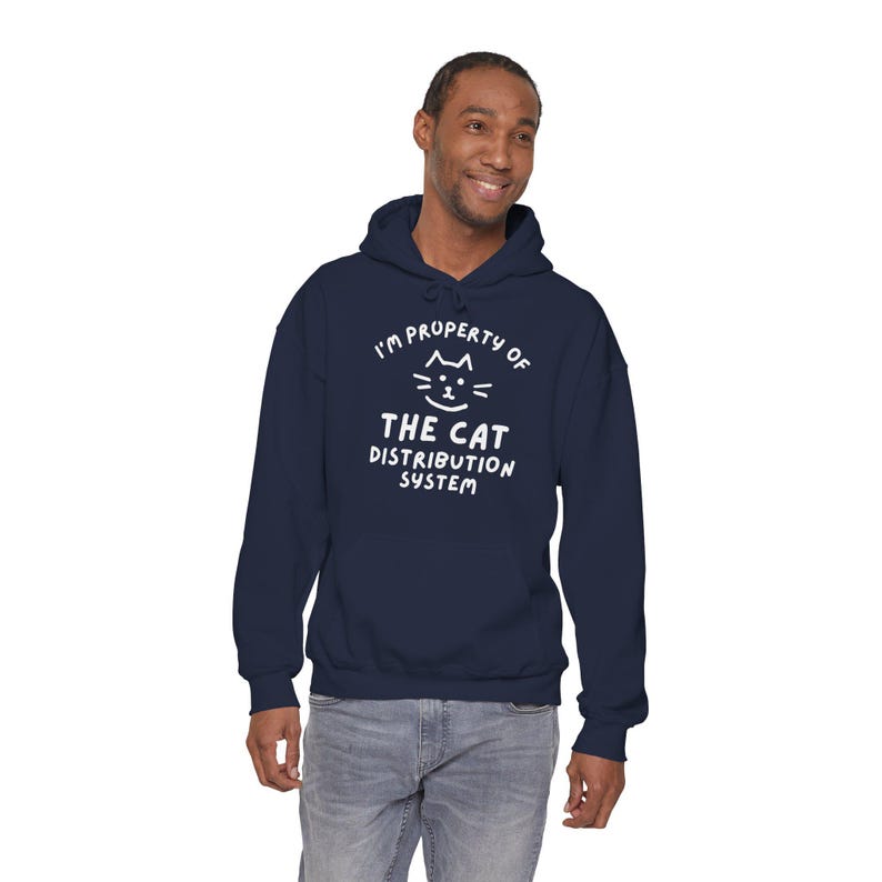 Cat Distribution System Hoodie, Funny Meme Cat Lover Sweatshirt, Unisex ...