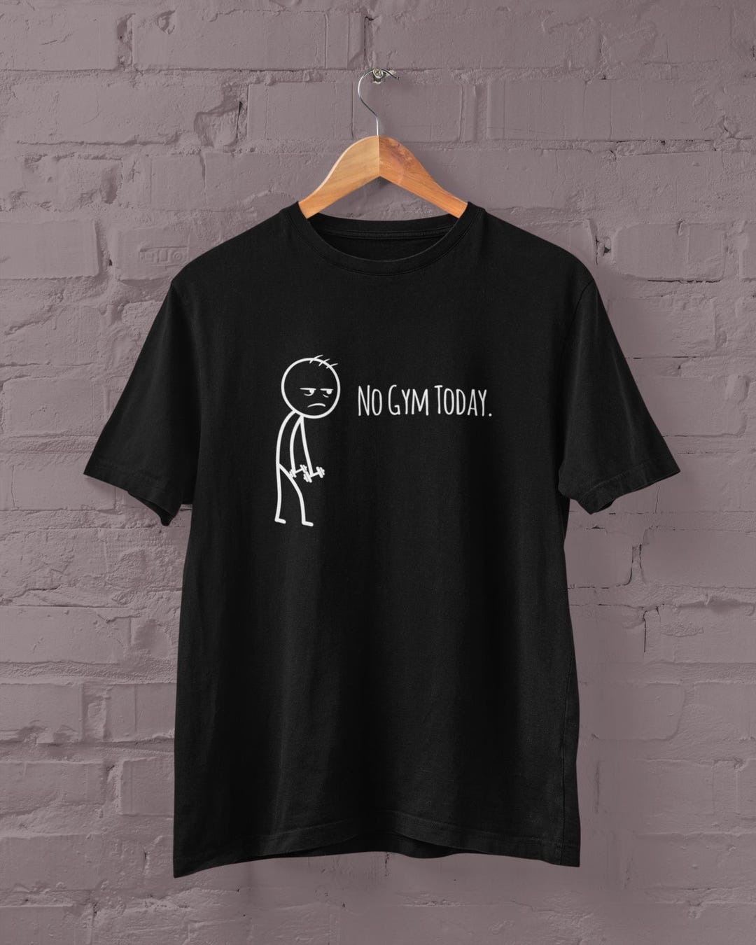 Stick Figure No Gym Today (digital Download) | T-shirt | Tote | Design ...