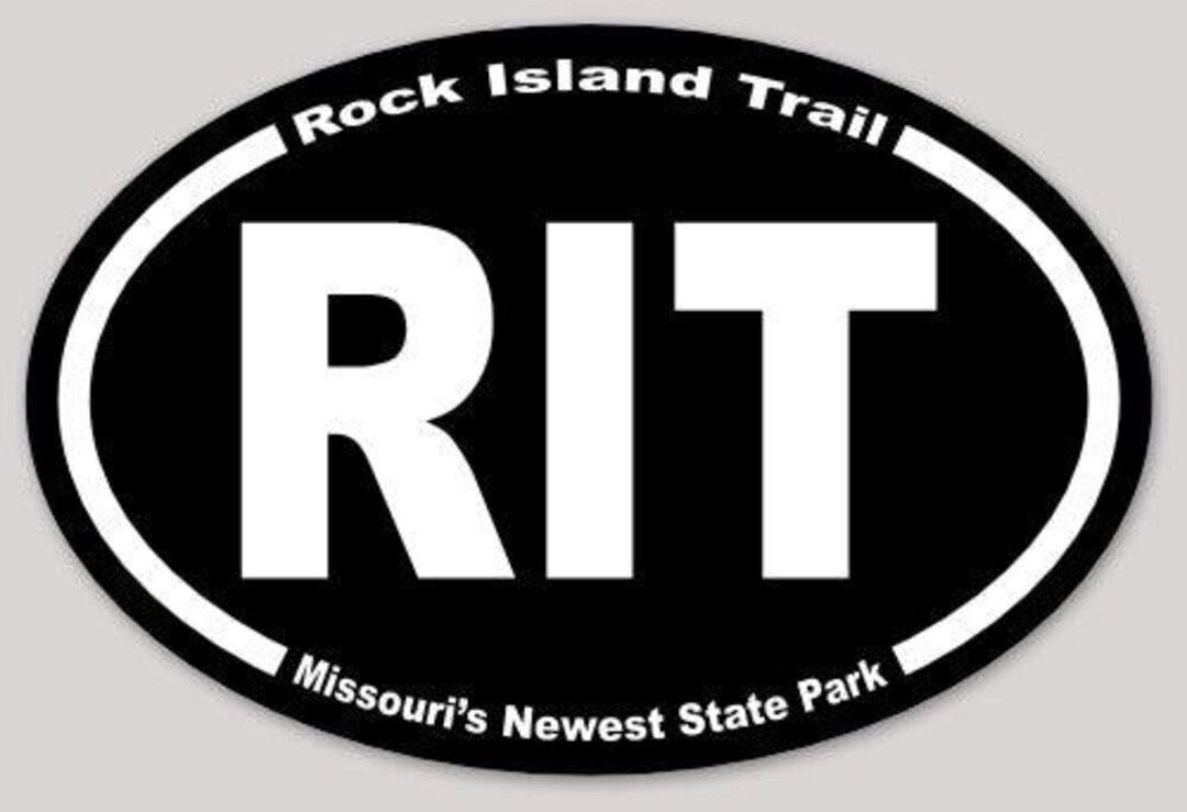 Classic RIT Rock Island Trail State Park Bumper Sticker. 4x6 Inch ...
