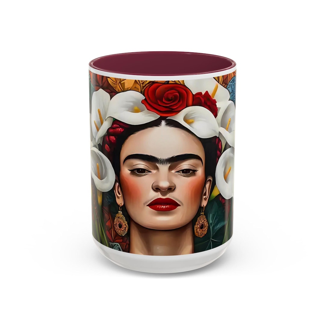 Mug - Mexican Artist Frida Kahlo With Alcatraz Calla Lillies Design - Etsy