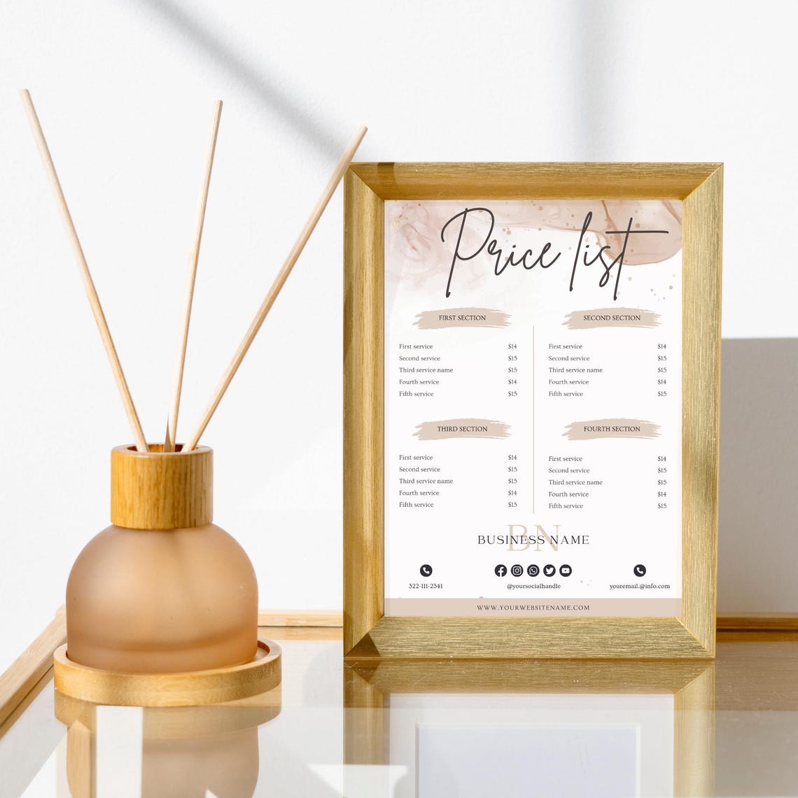 Editable Price List Template | Printable Price List for Business ...