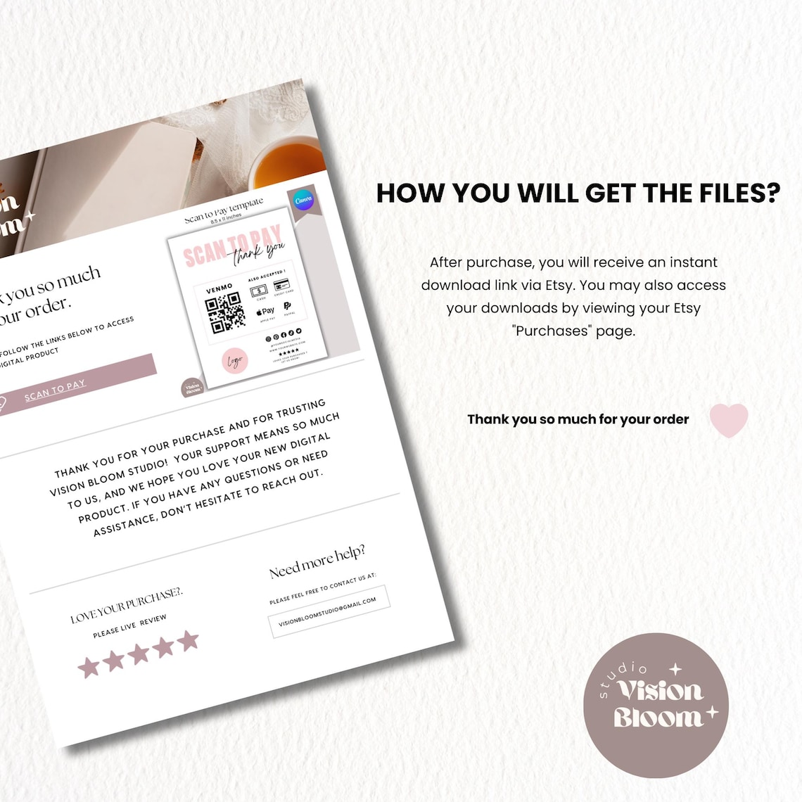 Editable Payment Template, Scan to Pay Sign, Venmo Payment QR Template ...