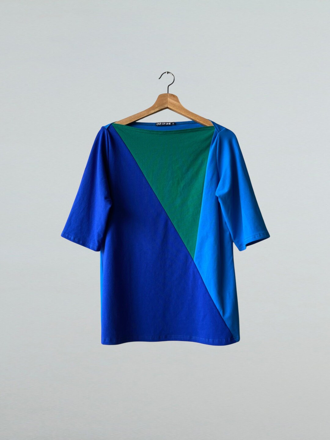 Extra Large, Triangle Top, One of a Kind, Women's Top, Color Blocked ...