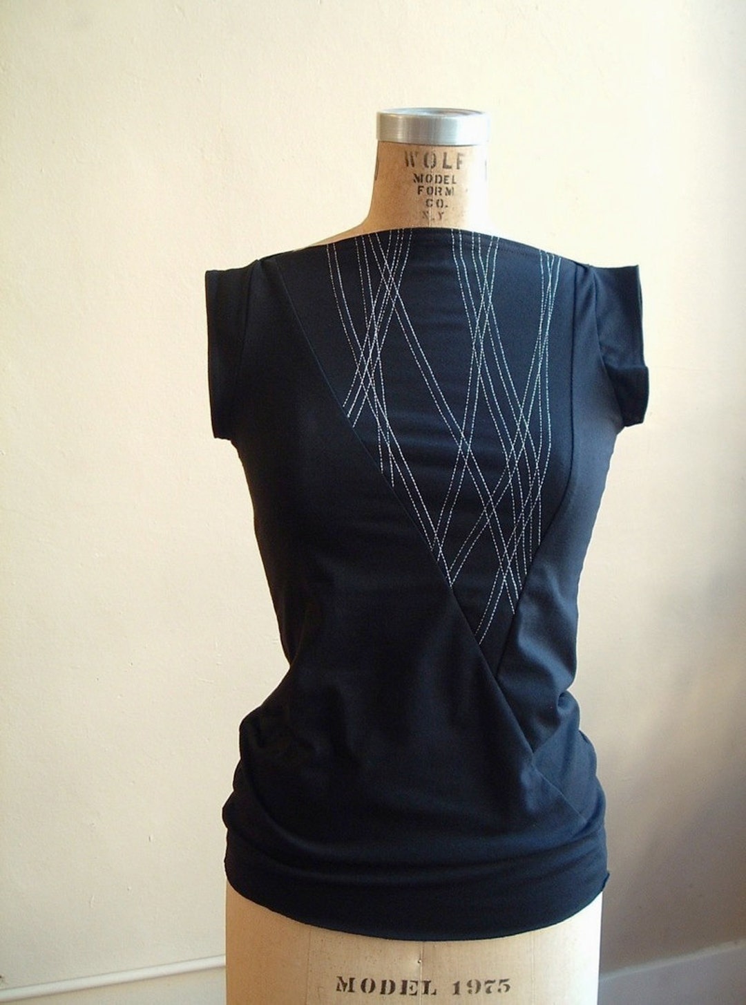 Shirt Triangle Top, Women's Top, Cotton Jersey, Short Sleeve, Geometric ...