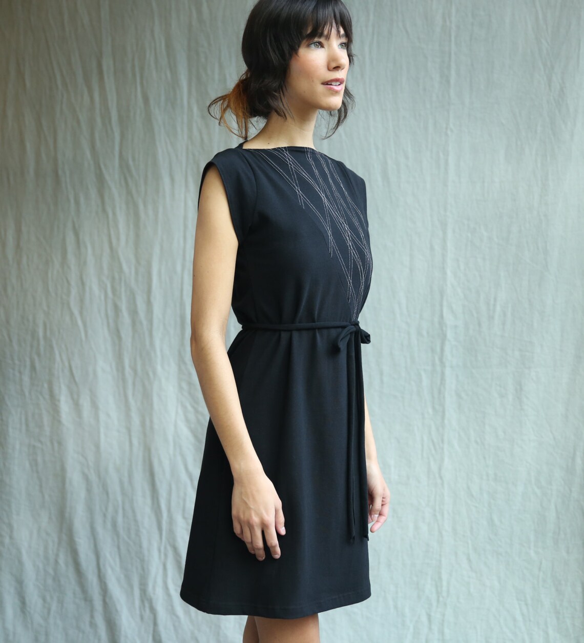 Triangle Dress, Aline, Cotton Jersey, Geometric, Modern Style- Made to ...