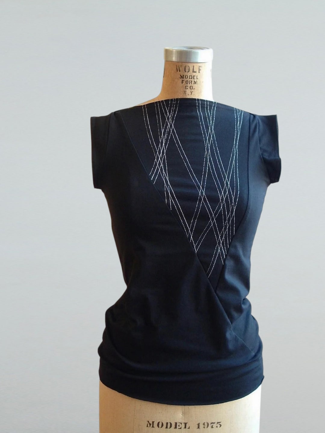 Shirt Triangle Top, Women's Top, Cotton Jersey, Short Sleeve, Geometric ...