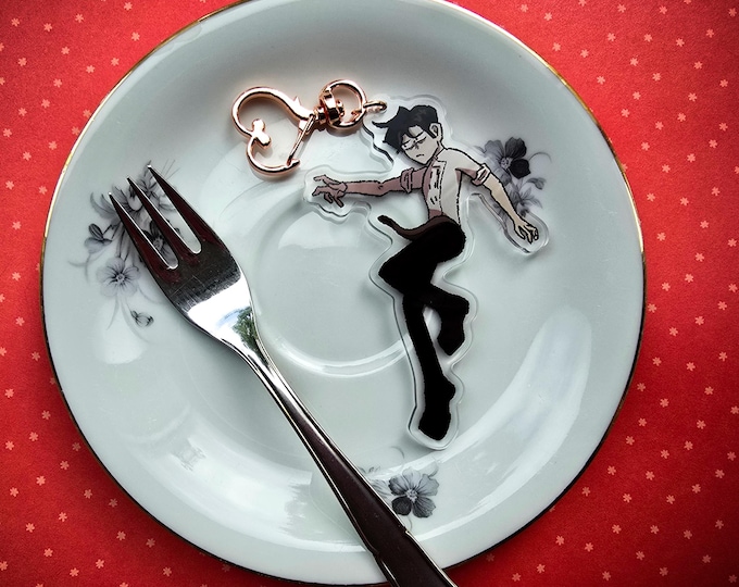 Rody and Vincent Heart Magnet Keychain Set | Dead Plate 6.5 Cm Double ...