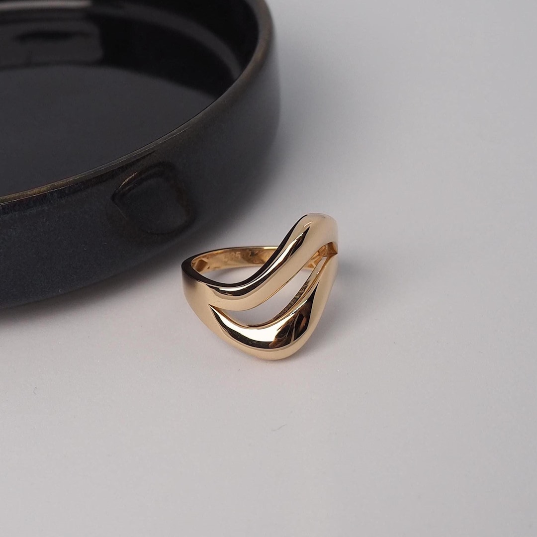 14k Solid Gold Ring, 14k Womans Rings, Statement Rings, Stackable Rings ...