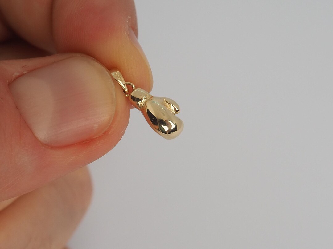 14k Solid Gold Boxing Glove Pendant, Necklace, 14k Gold Boxing Glove, Boxing Glove Pendant, Gold ...