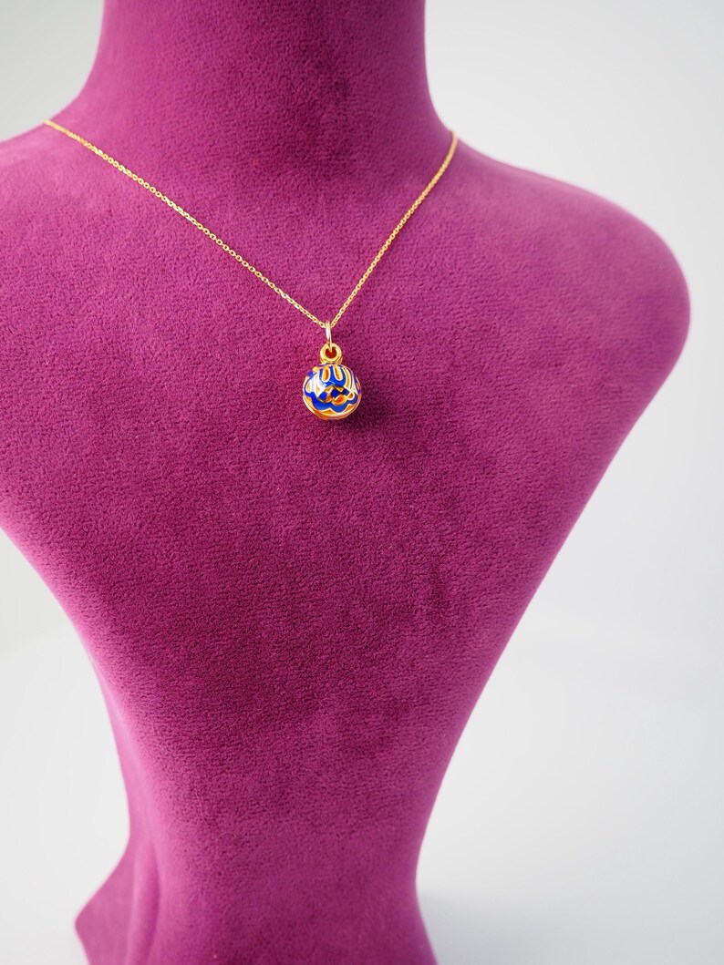 Collar minimalista Ayatul Kursi, joyería islámica de oro de 14 quilates ...