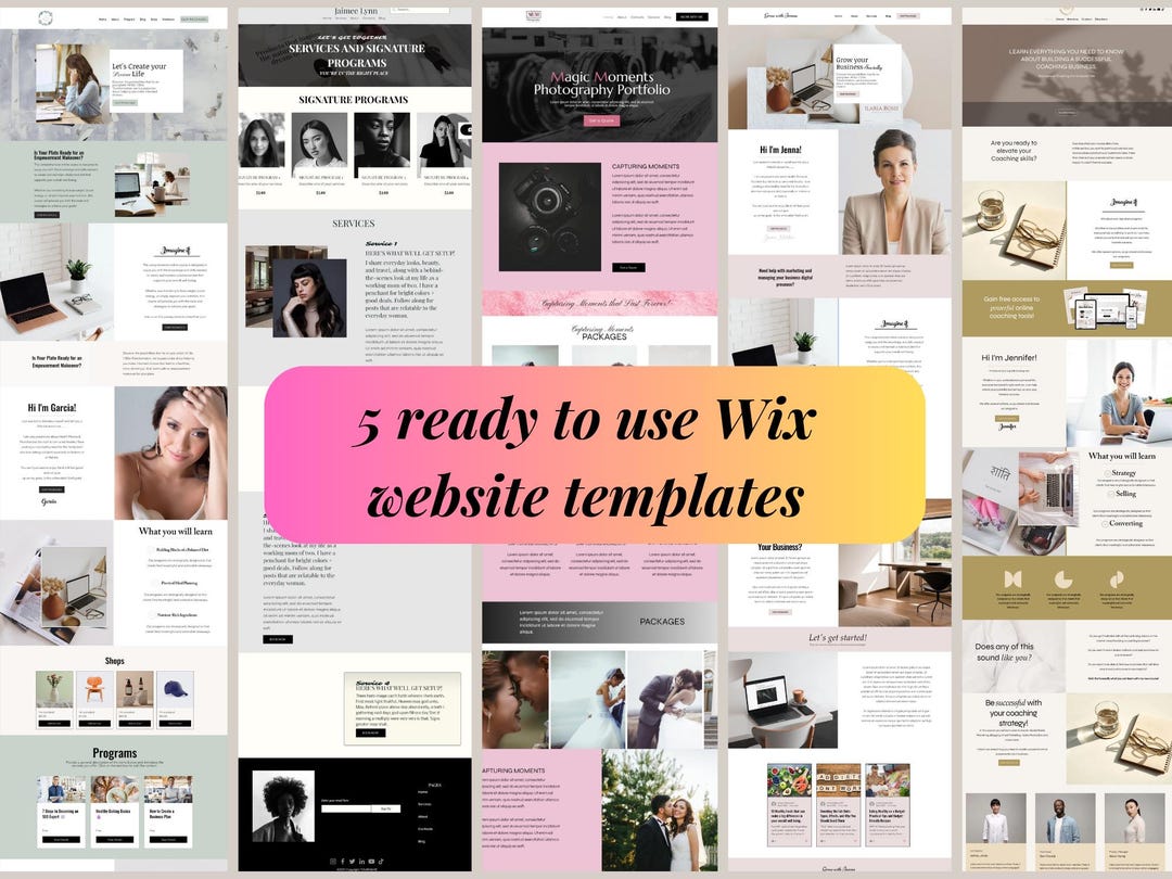 Wix Website Template Bundle – 5 Professional Templates for Your Dream ...