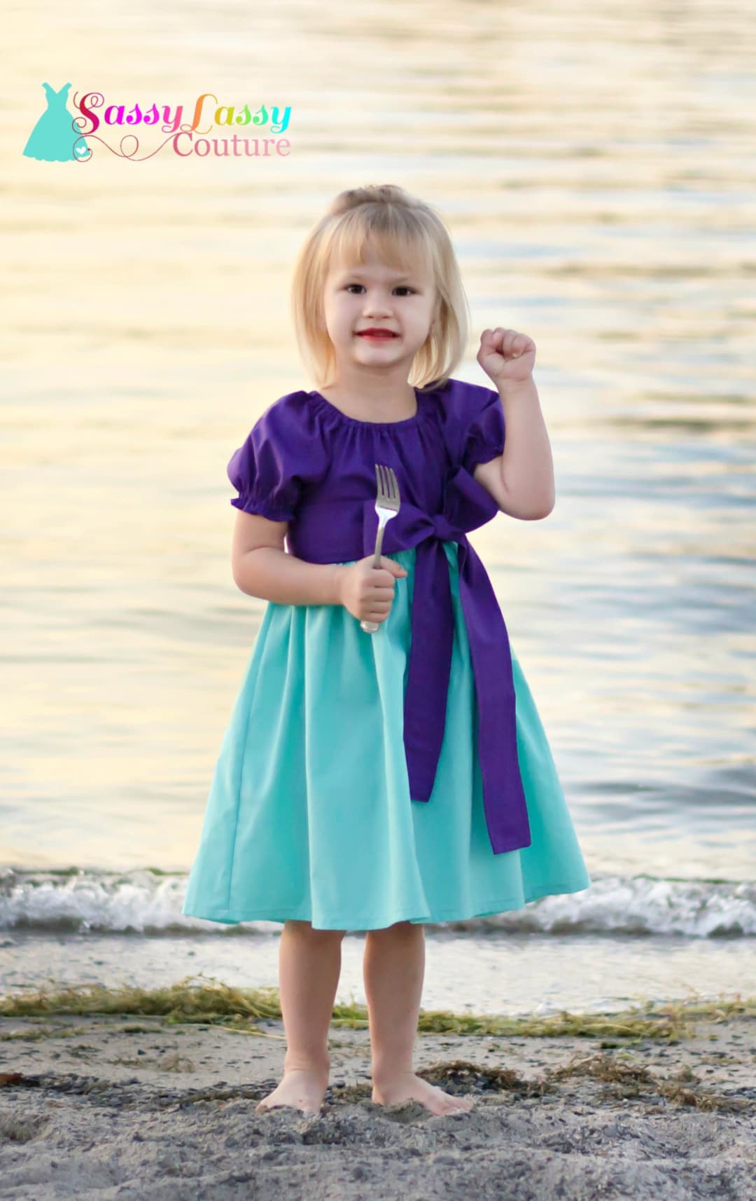 Mermaid Princess Dress, Princess Inspired Dress, Girls Princess Dress ...