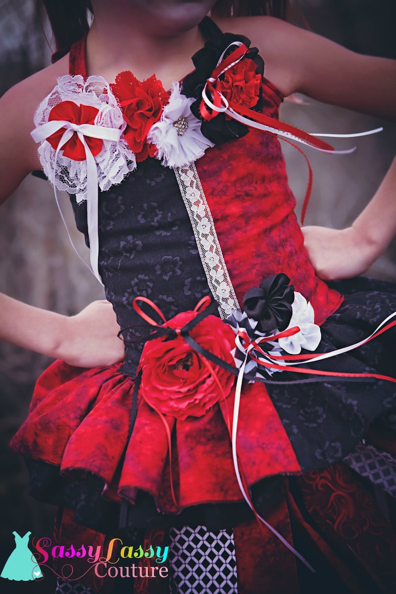 Harley Quinn Harlequin Goth Fairy Costume Queen of Hearts Costume ...