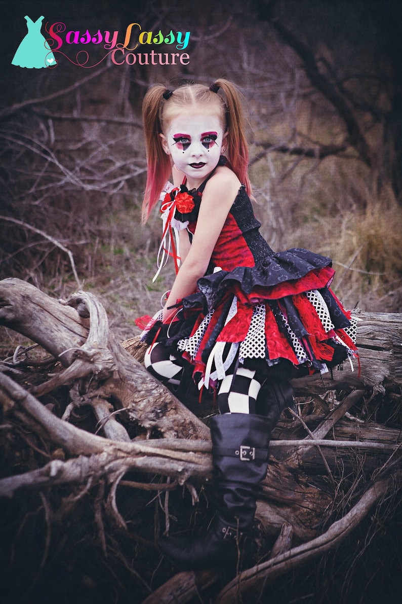 Harley Quinn Harlequin Goth Fairy Costume Queen of Hearts Costume ...