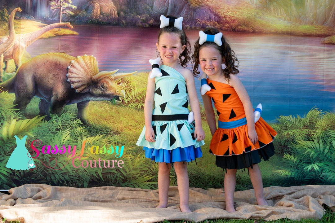 Pebbles Inspired Costume, Girls Bedrock Dress, Pebbles Halloween ...