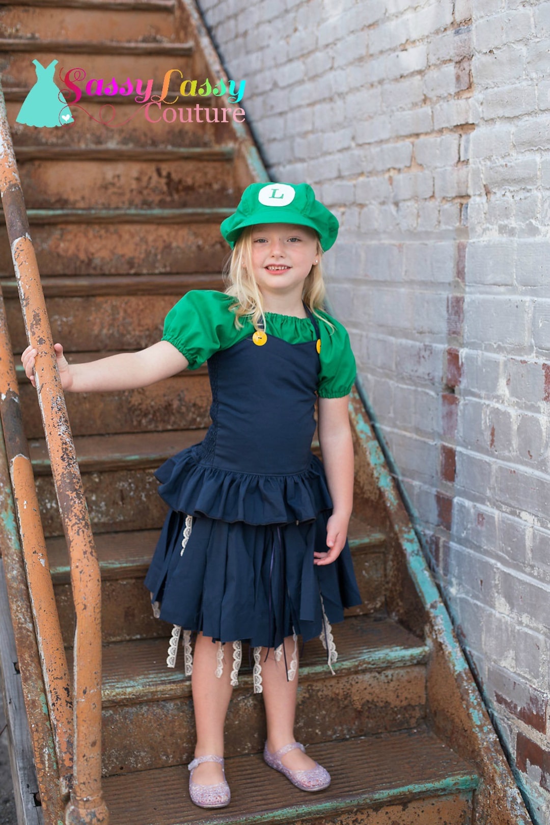 Luigi Costume, Super Mario Bros Costume, Luigi Birthday Dress, Super ...