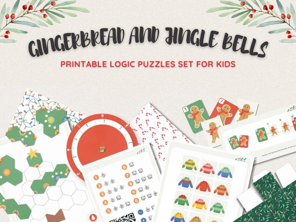Printable Christmas Escape Room for Kids | Holiday Logic Puzzles | Fun ...