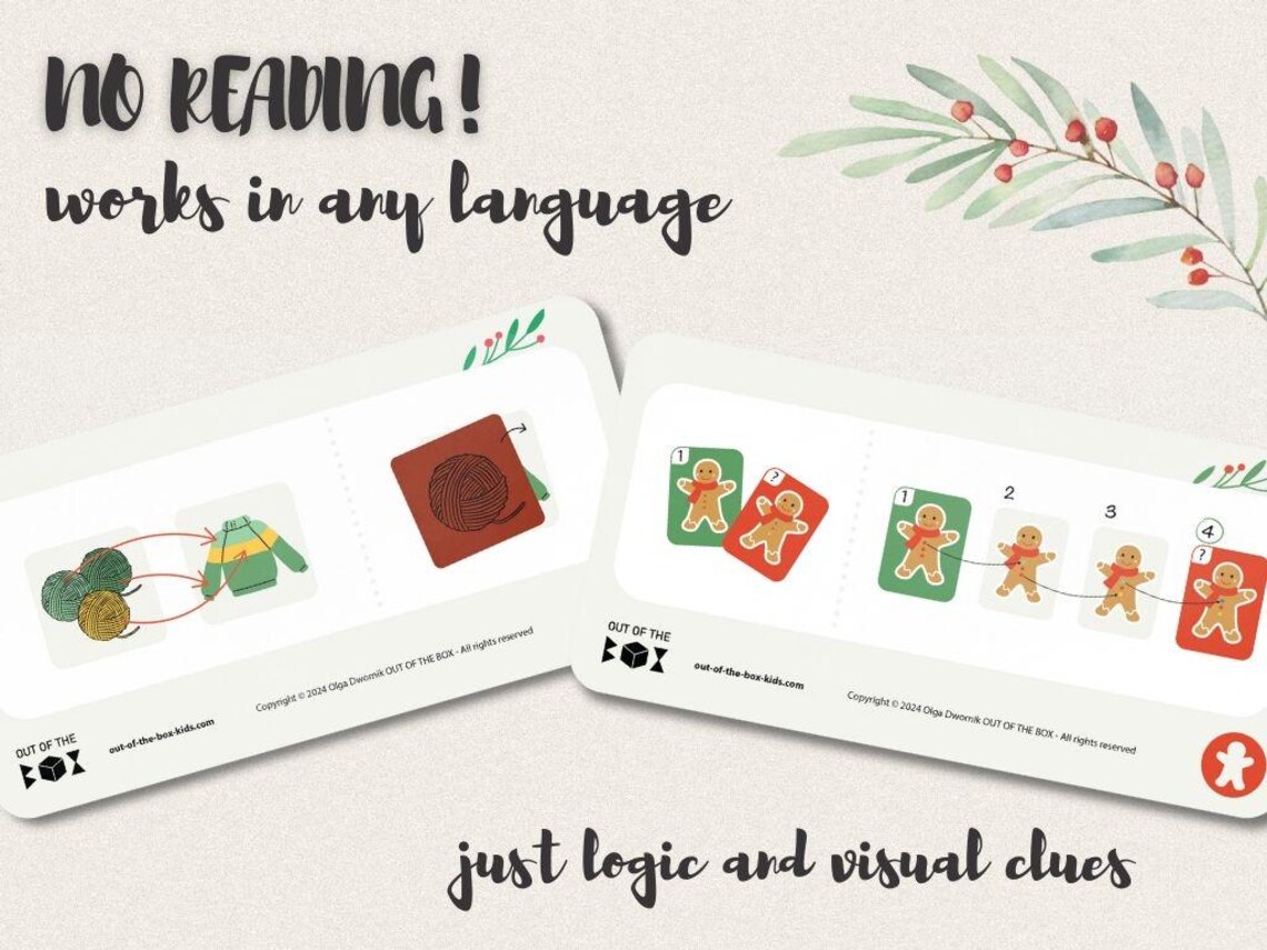 Printable Christmas Escape Room for Kids | Holiday Logic Puzzles | Fun ...