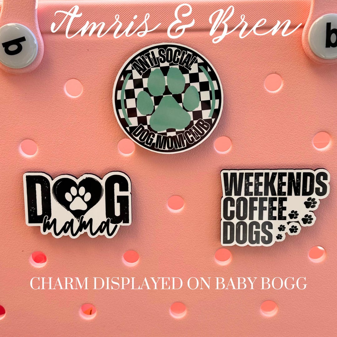 Retro Checkered Dog Mama Bogg Compatible Charms | Fun & Stylish Pet ...