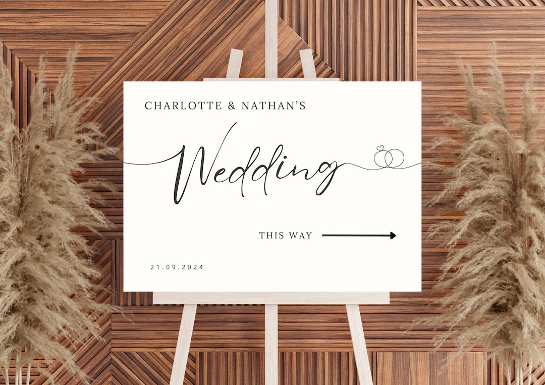 Wedding This Way Sign - Etsy