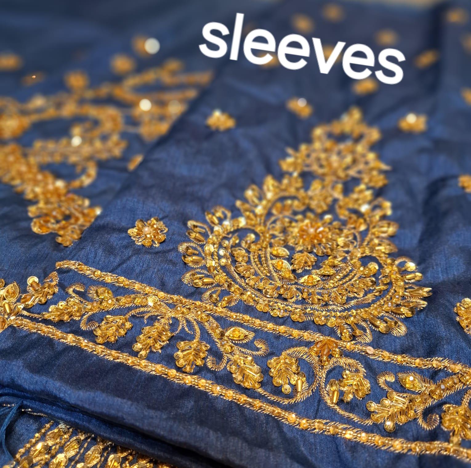 Pakistani Indian Bridal Formal Dresses Blue Lehenga Maxi Style Wedding ...