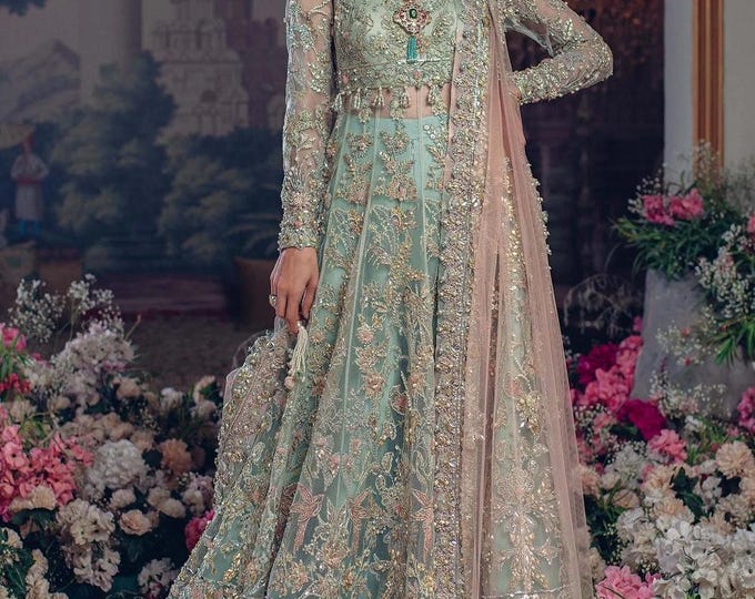 Pakistan Indian Wedding Dresses Designer Collection Mehndi Dress Eid ...