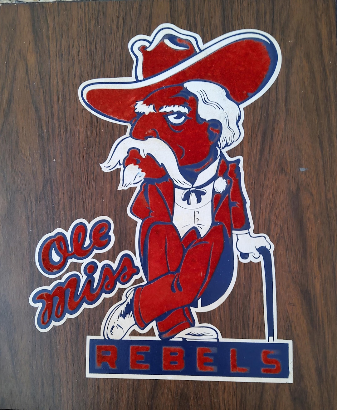Colonel Rebel, Ole Miss Vintage, Vintage Felt Plaque - Etsy