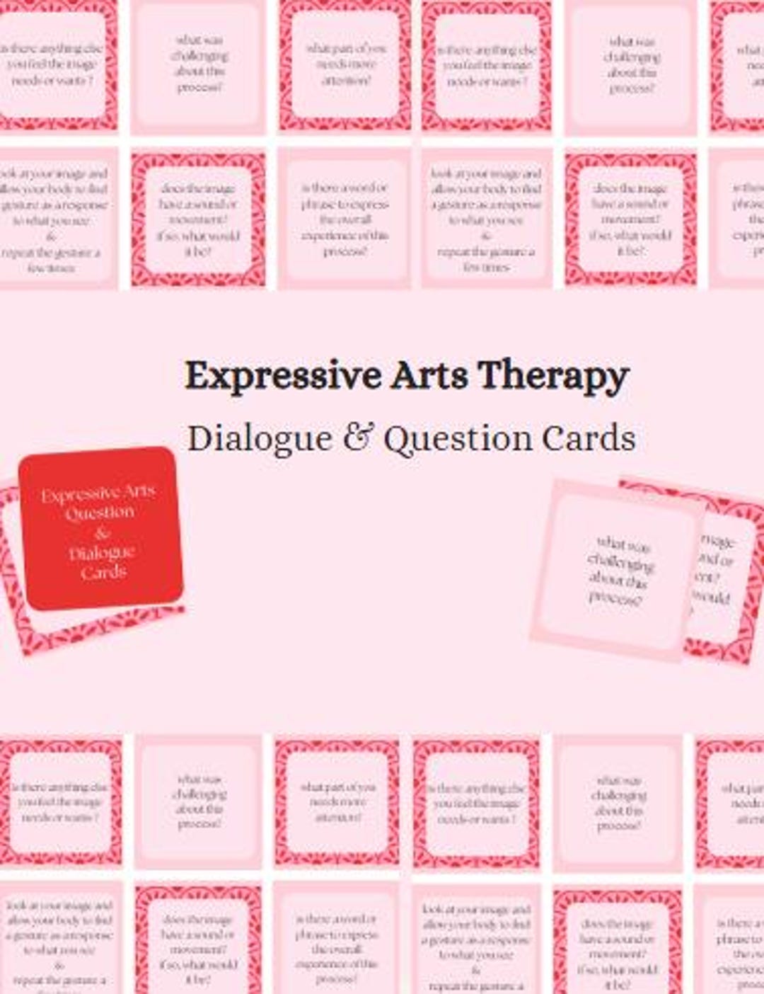 30 Expressive Arts Therapy Cards, PDF Questions and Dialogue Cards ...