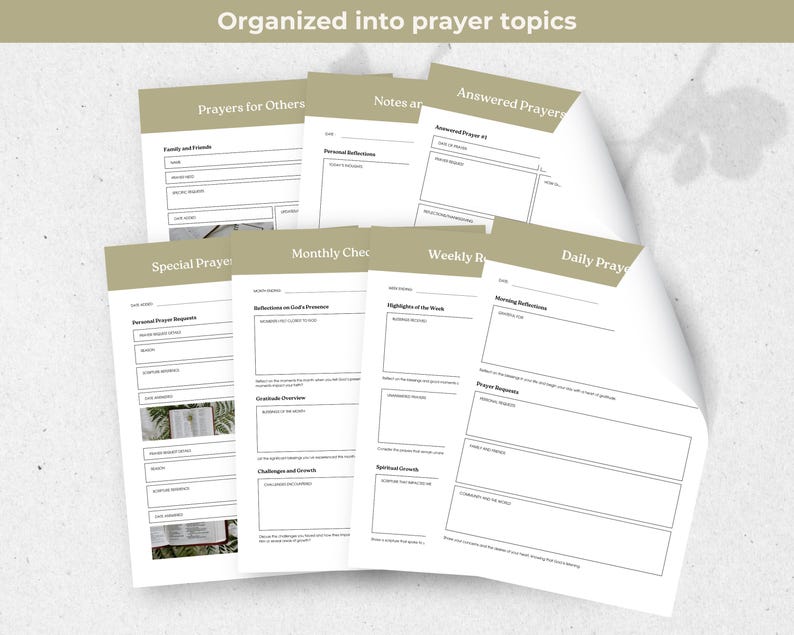 Prayer Journal Printable - Track Prayers With Daily, Weekly, and ...