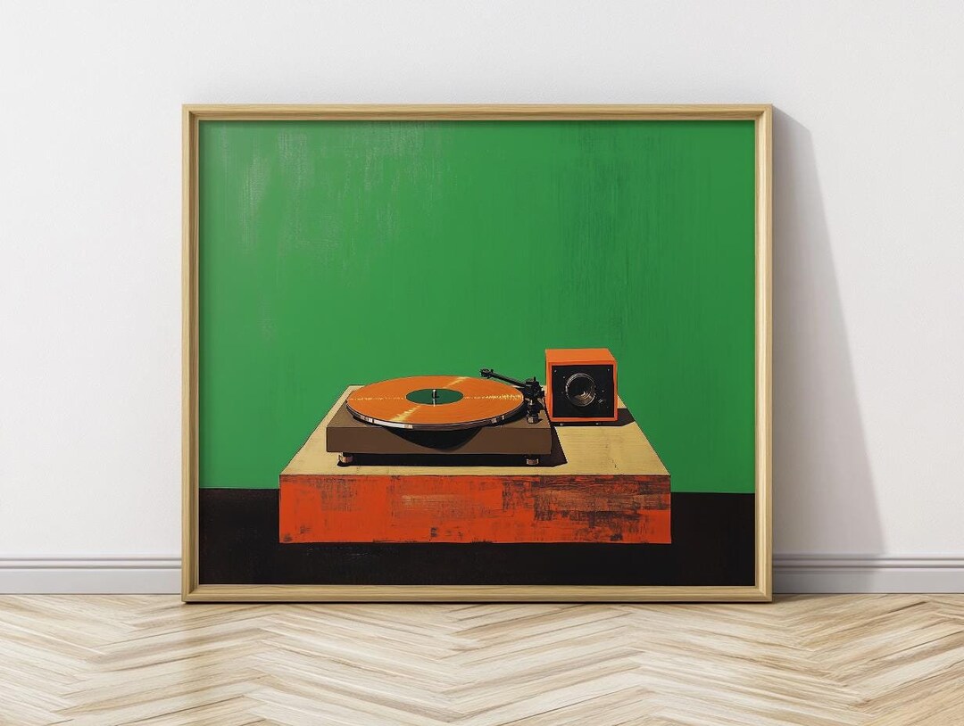 Retro (record Player) | Modern Art Print | Printable Wall Art | Digital ...