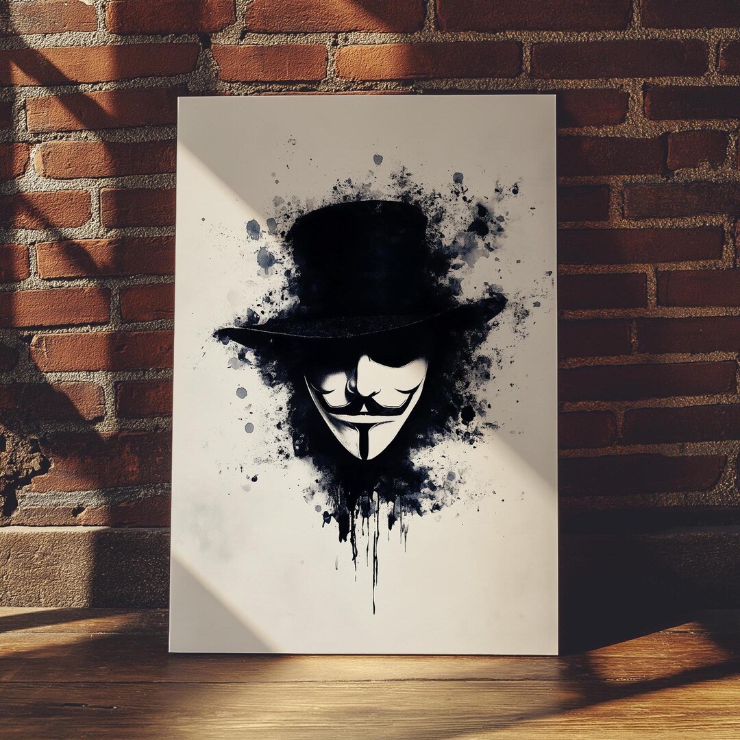 Painting (guy Fawkes) | Modern Art Print | Printable Wall Art | Digital ...