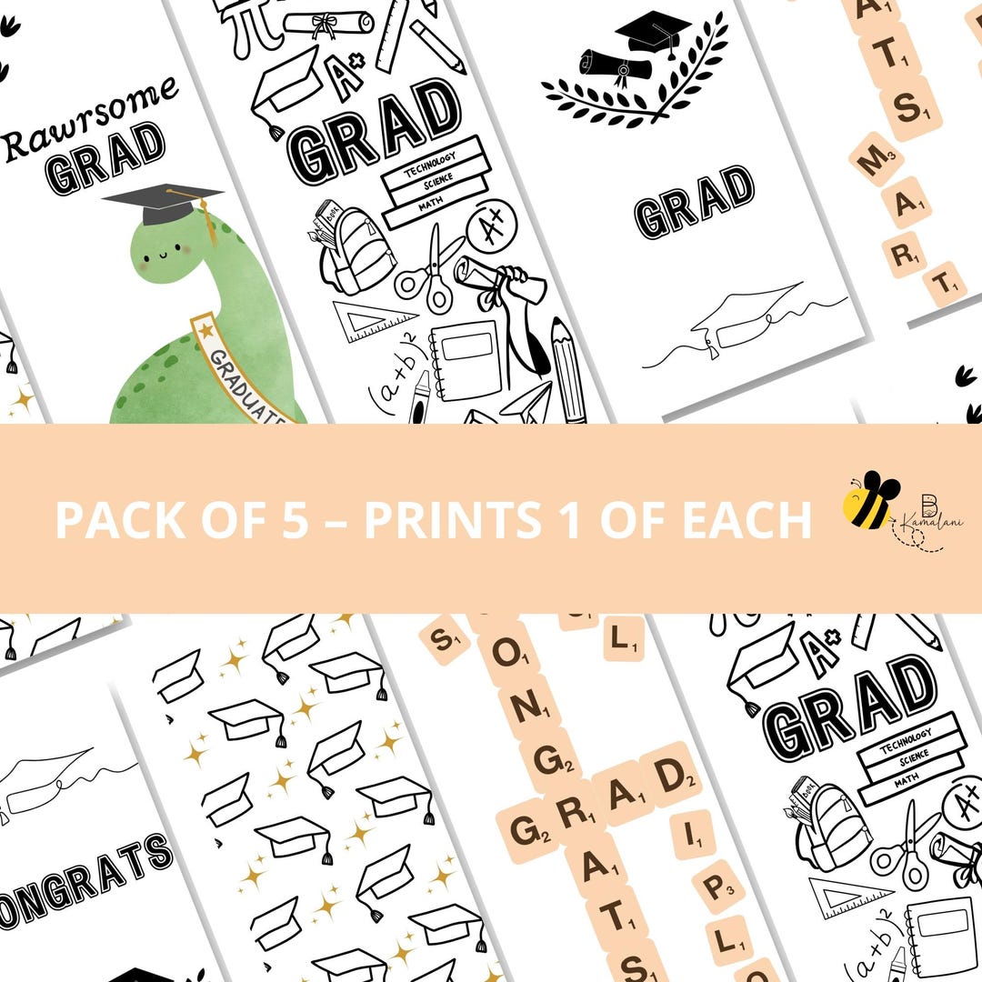 Graduation Bookmarks Pack | Printable Digital Downloads | Cute and Easy ...