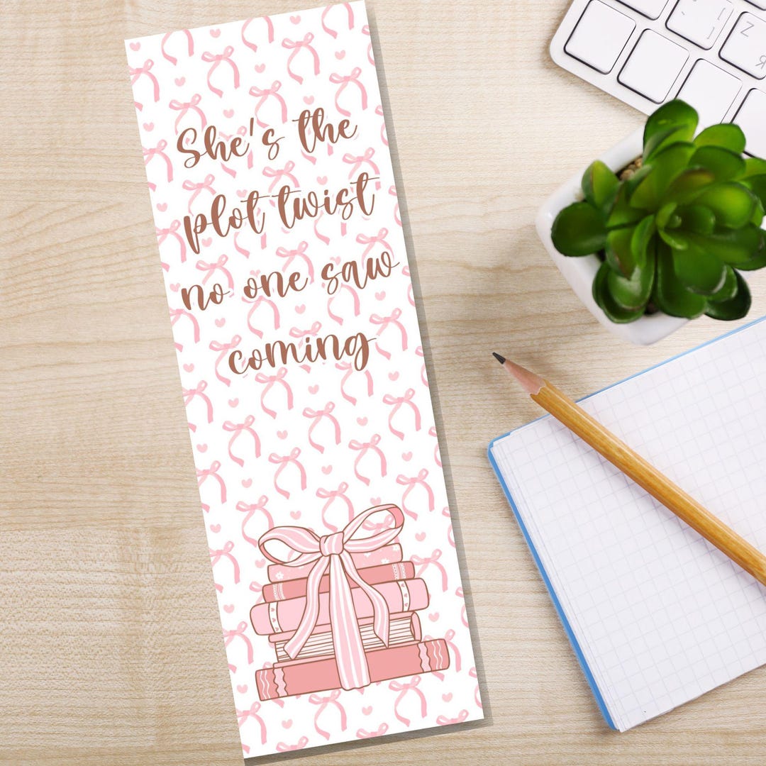 Printable Bookmarks for Friends Coquette Bow Printable Bookmark Girl ...