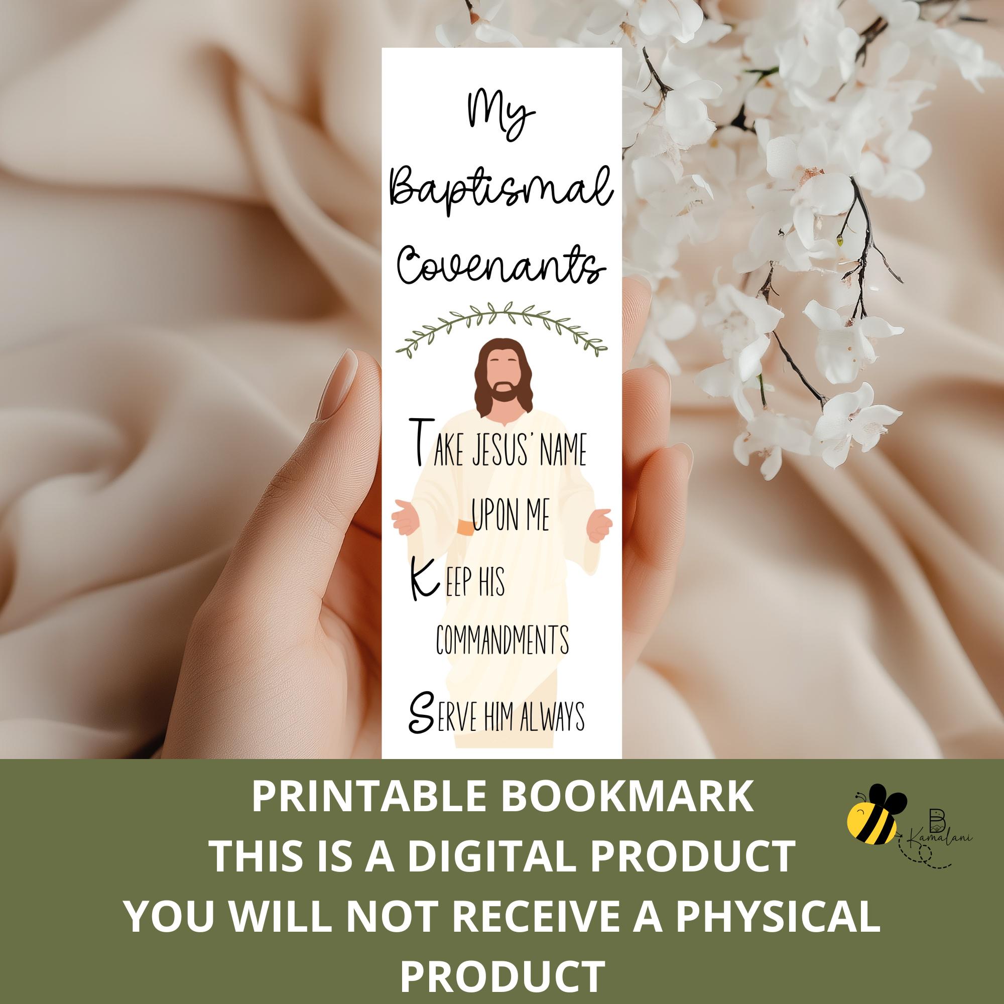 Baptism Bookmarks | Printable Digital Download | Baptismal Covenants ...