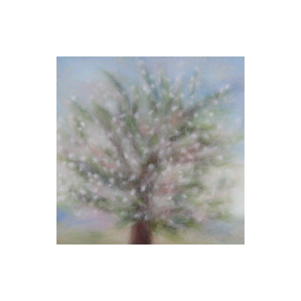 Cherry Tree in Bloom Wool Fiber Art, Wall Hanging, Wool Picture - Etsy