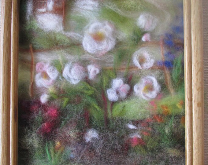 Flower Bouquet Painting, Original Wool Felt Art, Original and Unique ...