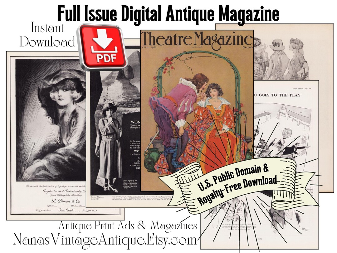 Antique Print Ads - April 1922 Theatre Magazine - Roaring '20s Art Deco ...