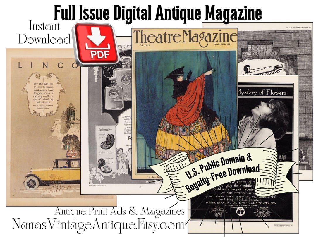 Antique Print Ads - Nov 1924 Theatre Magazine - Roaring '20s Art Deco ...